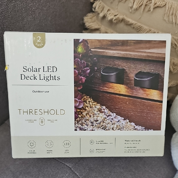 Threshold | Accents | Threshold Solar Led Deck Lights Black | Poshmark